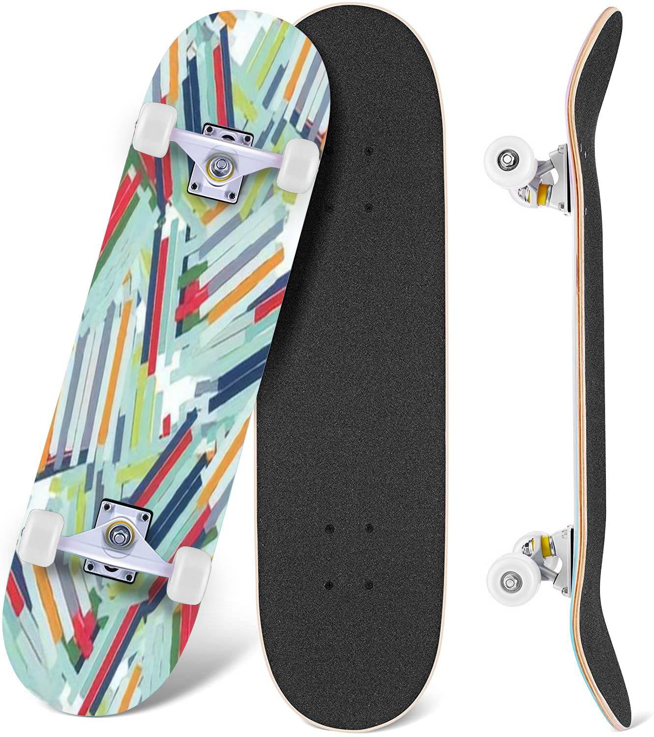 Prxcm Skateboard Complete for Beginners Adults Teens 31 x 8" Modern ...