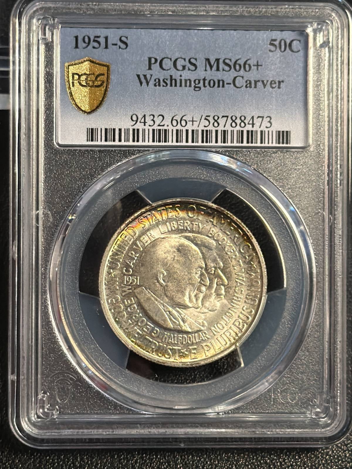 1951 S Washington/Carver 50c Commemorative PCGS MS-66+ Washington ...