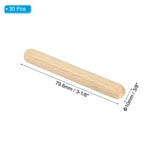 Uxcell Wood Dowel Pins Fluted Wooden Dowel Pin Beveled Groove for ...