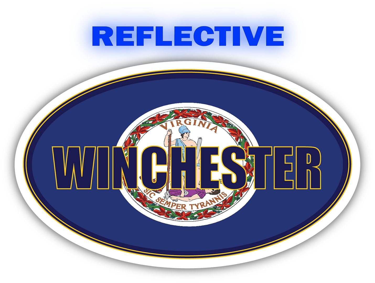 Winchester City Virginia State Flag | VA Flag Winchester County Oval ...