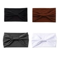 Bohemian style elastic headband, solid color wide edge headband, sports ...