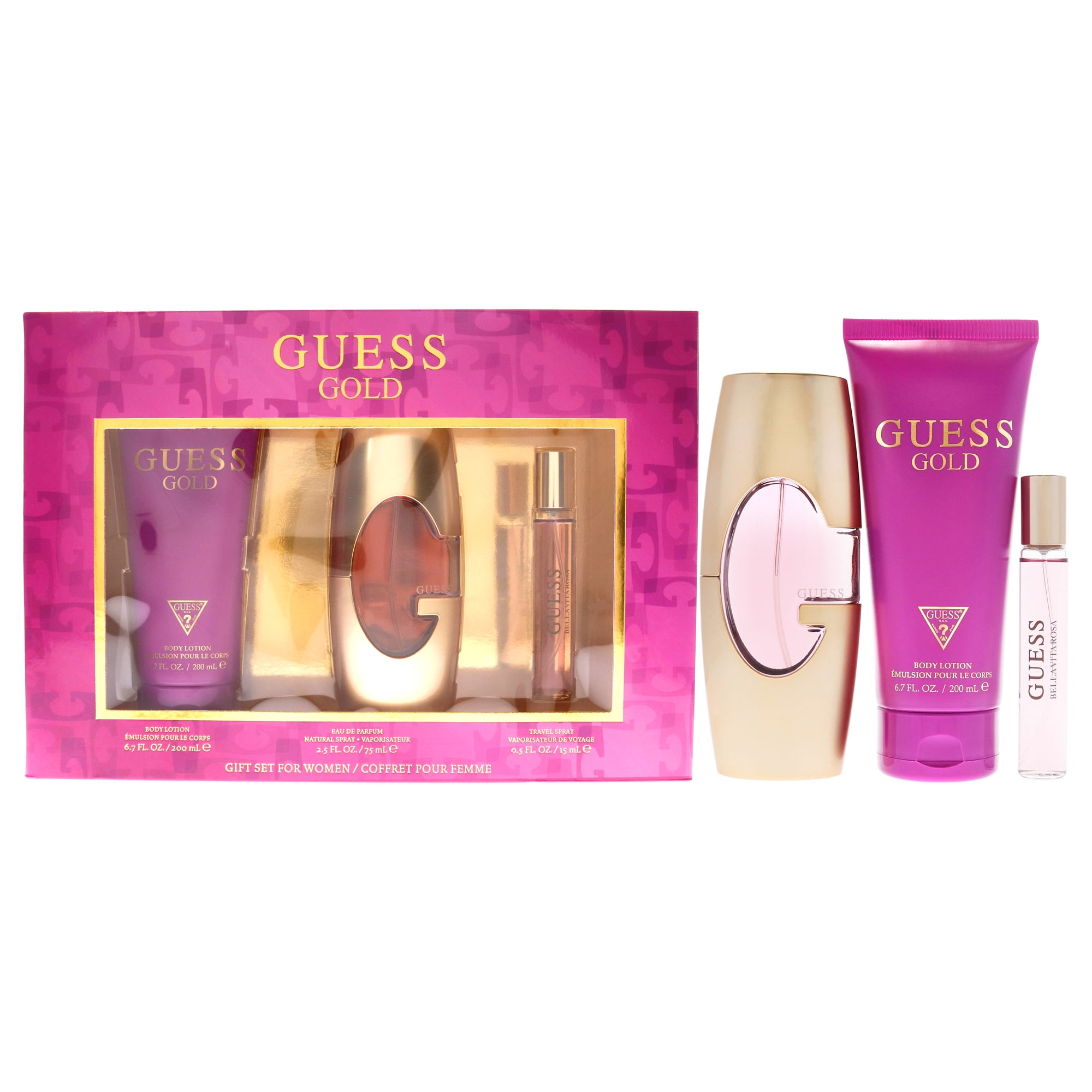 Set de regalo Guess Gold de Guess para mujer 3 piezas Spray EDP 2.5oz ...