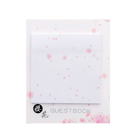 AVEKI 30 Sheets Lovely Sakura Notepad Oriental Cherry Sticky(Flying ...