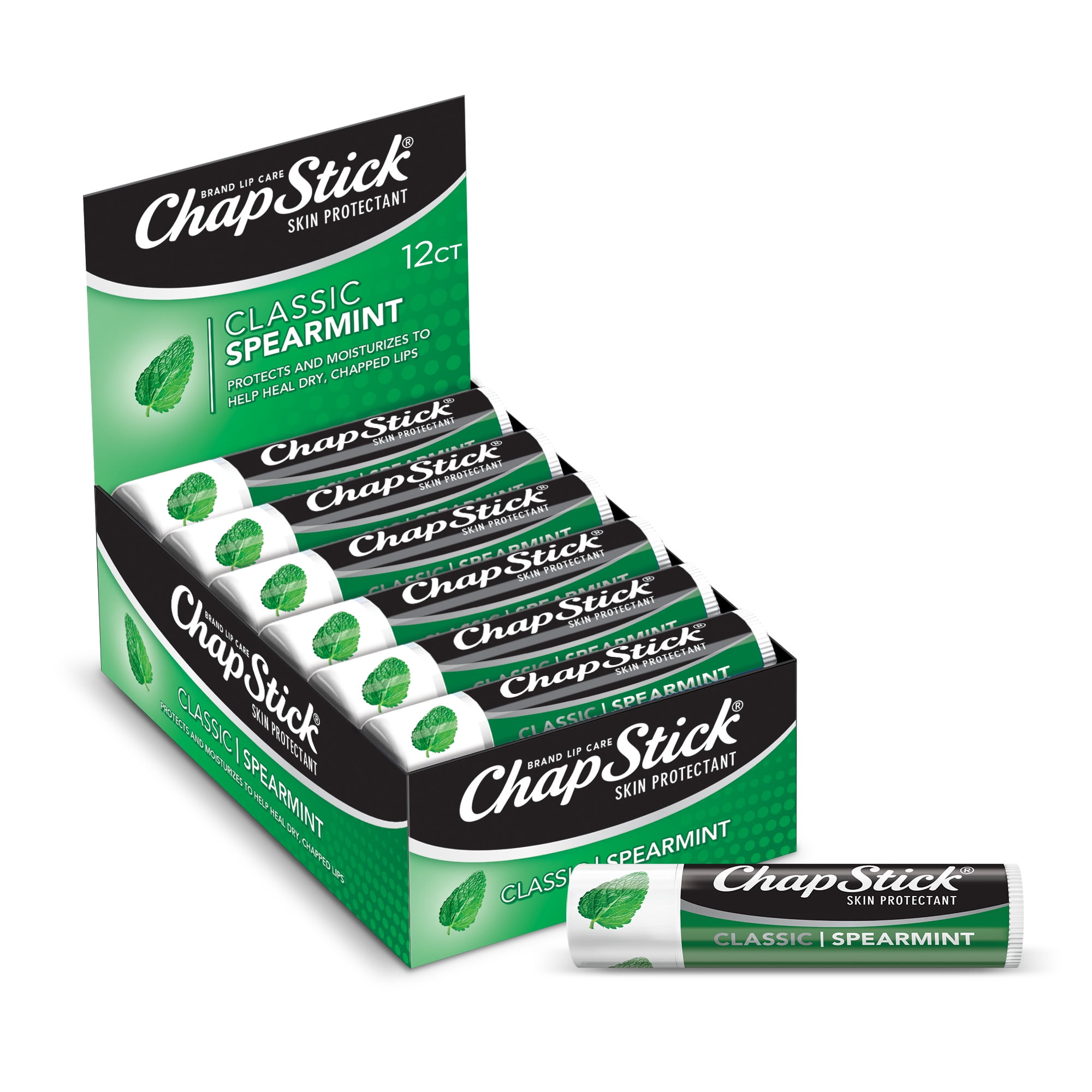 ChapStick Classic Spearmint Mint Lip Balm Tubes, 0.15 Oz - Walmart.com