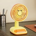 Candy Color Mini Desktop Fan USB Rechargeable Small Fan For Office Desk ...