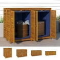 vidaXL Patio Storage Box Outdoor Lockable Storage Tool Chest Solid Wood ...