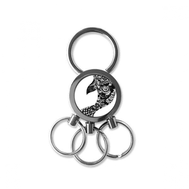 china masterpiece mountains rivers drawing stainless steel metal key ...