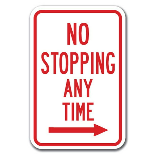No Stopping Or Standing No Stopping Any Time With Right Arrow Sign 12 no-stopping-or-standing-no-stopping-any-time-with-right-arrow-sign-12