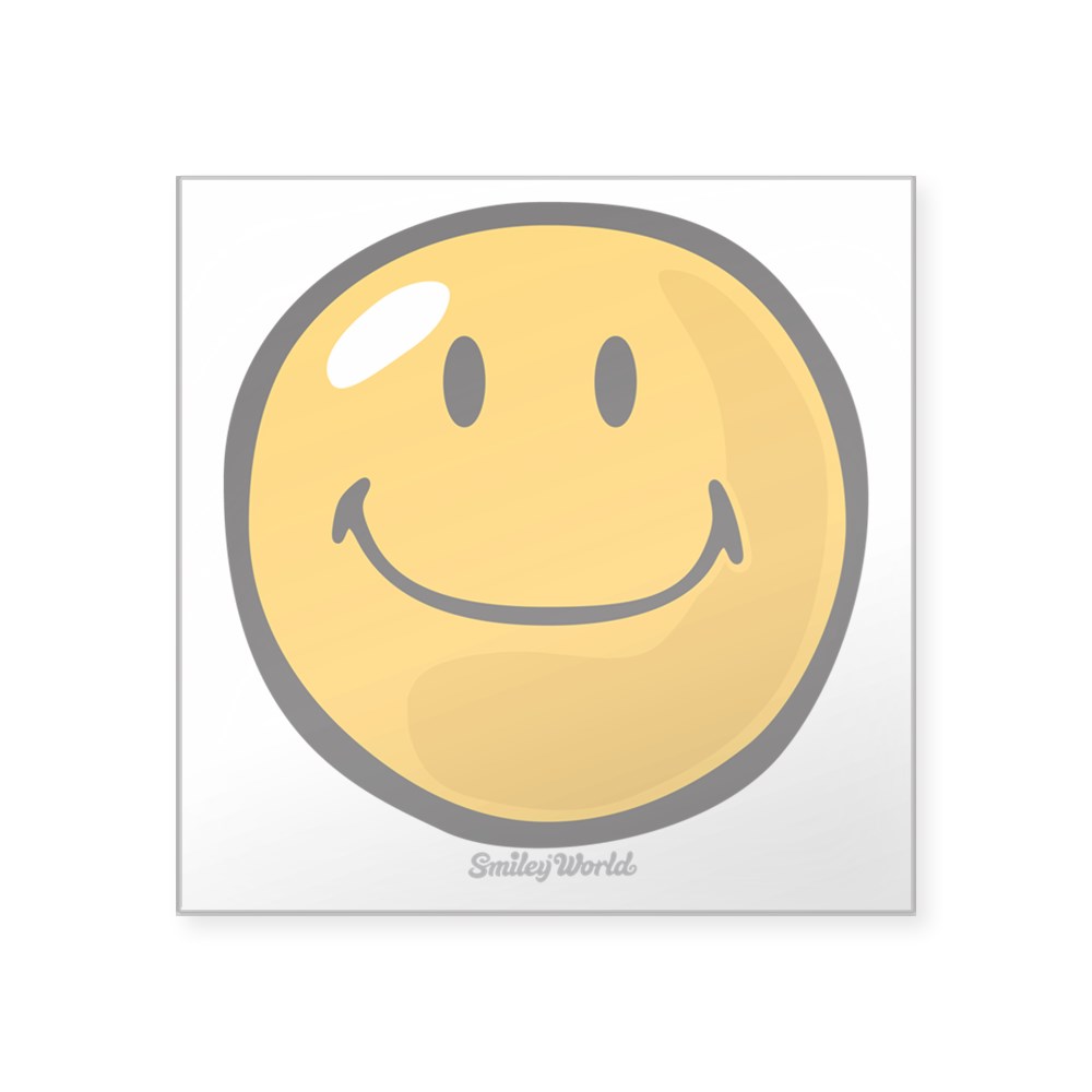 CafePress - Smug Smiley Square Sticker 3 X 3 - Square Sticker 3" x 3 ...