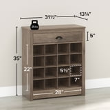 Prepac Shoe Storage Cabinet - 16 Cubbies, Slim Drawer - Walmart.com