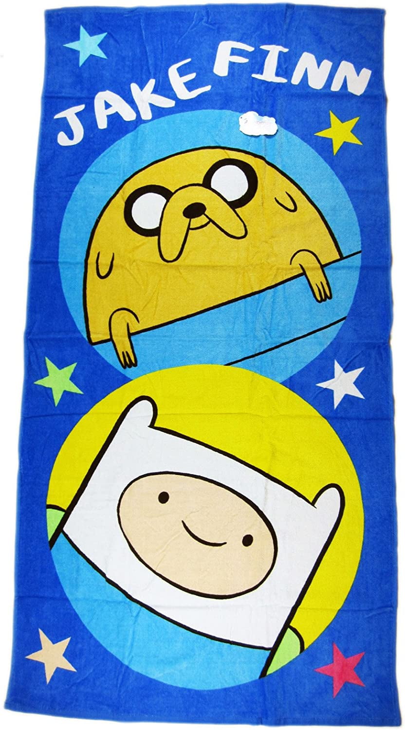 Cartoon Network Blue Jake and Finn Adventure Time Beach and Bath Towel ...