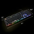 ENHANCE Voltaic 2 Gaming Keyboard - LED Backlit Membrane Keyboard with ...
