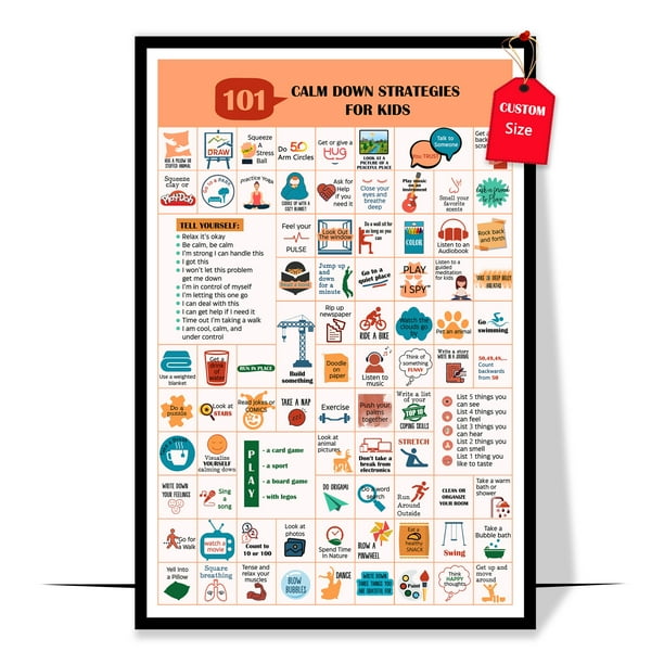 LOLUIS 101 Calm Down Strategies Poster, Emotional Regulation Skills ...