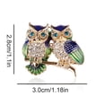 Brooch 2 – Owl Shiny Rhinestone Animal Pin for Women and Men Elegant ...