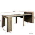 "Modern Barnwood Extendable Dining Table with Storage - Space-Saving ...