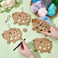 4Pcs Wood Embroidery Thread Plate Embroidery Floss Organizer Sewing ...
