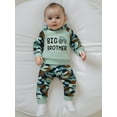 BemeyourBBs Boy Fall Outfit Letter Camouflage Print Hooded Sweatshirt and Pants - Walmart.com