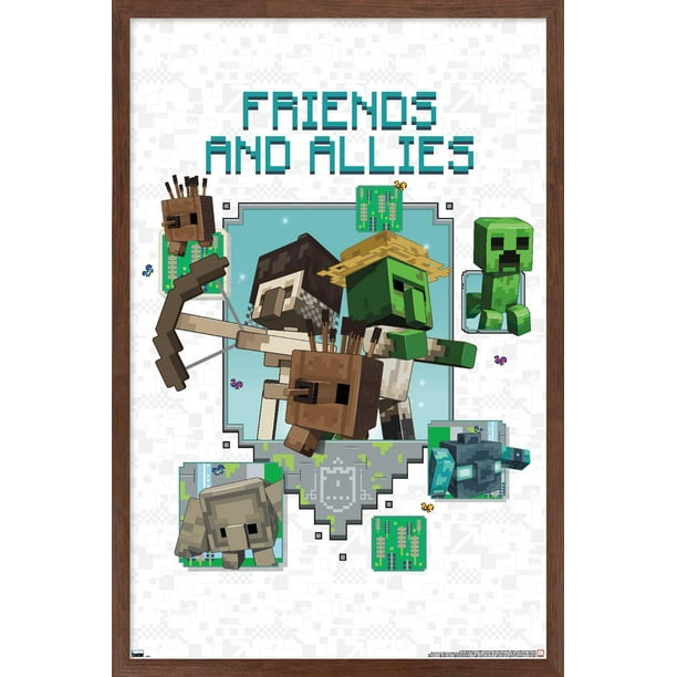 Minecraft: Legends - Friends and Allies Wall Poster, 22.375" x 34 ...
