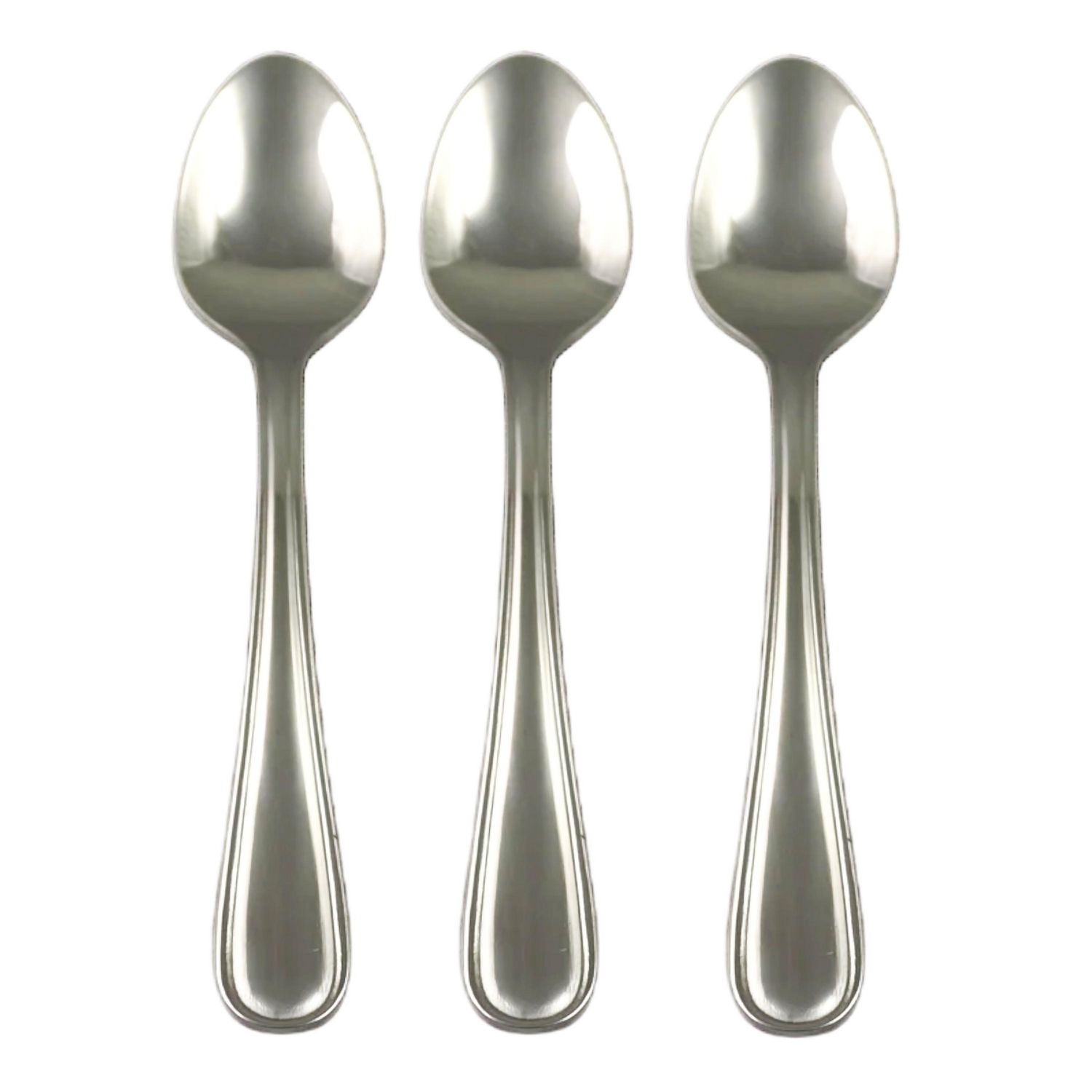 Mainstays 3-Piece Fleetline Dinner Spoons Silver, MS Fleetline Spoons ...