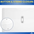 Poly Envelopes Expandable Plastic Clear Envelope with Button & String ...