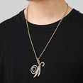 EOEMY Hip Hop 26 English Letter Curlicue Pendant Fashion Diamond ...