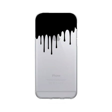OTM Prints Clear Phone Case, Black Drip - iPhone 6 Plus/7 Plus ...