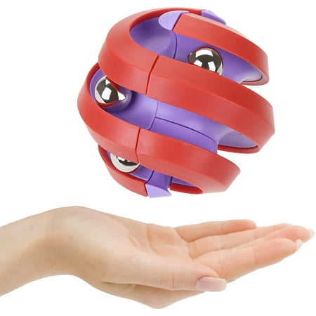 Rotating Orbit Fidget Ball, Magic Cube Gyro Spinner Toys for Kids and ...