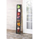 Interchangeable Wall Leaning Welcome Sign with 8 Magnetic Season Icons ...