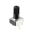 Uxcell Potentiometer 12mm 10K Ohm Variable Resistors Single Turn Rotary ...
