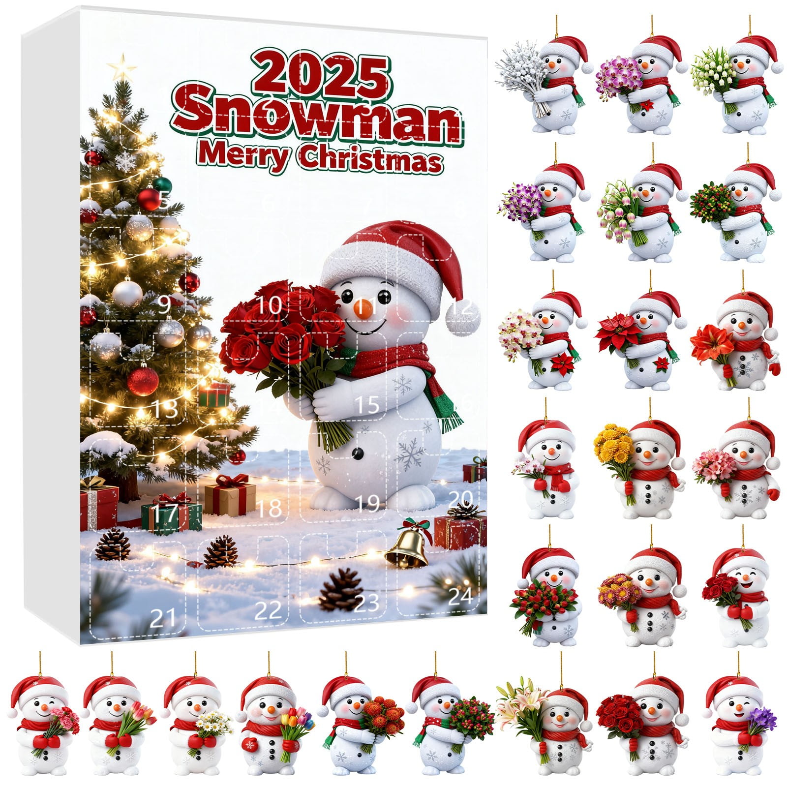Click here for Liujinggg 2025 Snowman Hanging Advent Calendar Set... prices