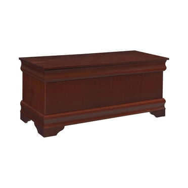River of Goods Braxton Faux Leather Storage Trunk - Walmart.com