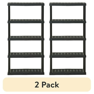 Hart 5-Shelf Plastic Storage Shelf, 48" W x 20" D x 72" H, Holds up to ...