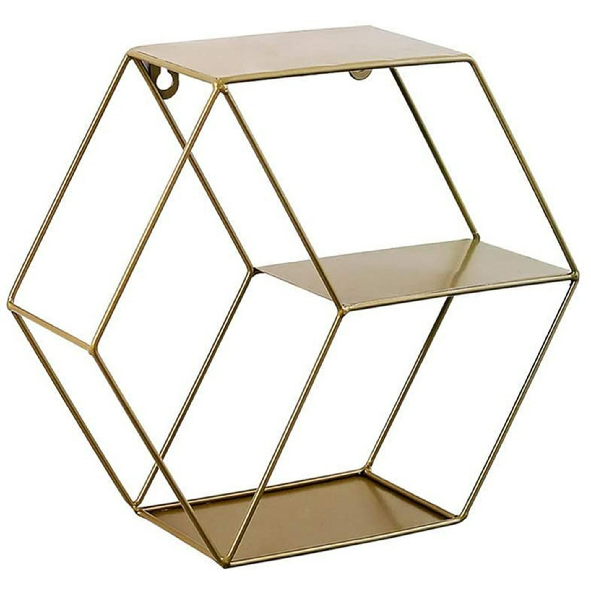 Click here for Rongmo Floating Shelves Hexagon Metal Wall Decor I... prices