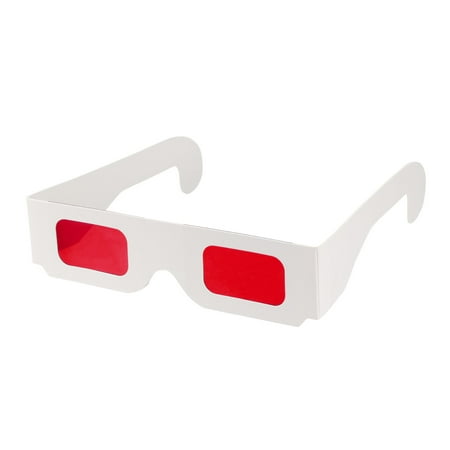 Secret Decoder Glasses Red-Red Filters Lens White Foldable Frame 3D ...