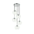 Baxter 5 Lights Chrome Pendant With Clear Glass - Walmart.com
