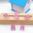 Giaone 6Pcs Mini Piggy Resin Pig Garden Luminous Pigs Figures Miniature ...