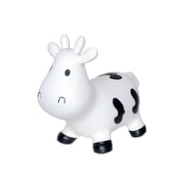 NPV Group White Cow Bounce & Ride-on Inflatable Hopper Toy with Pump ...