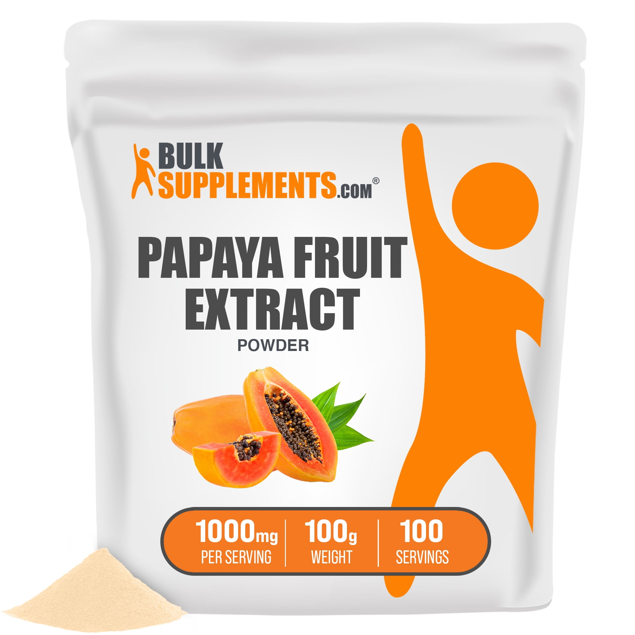 BulkSupplements.com Papaya Powder (100 Grams) - Walmart.com