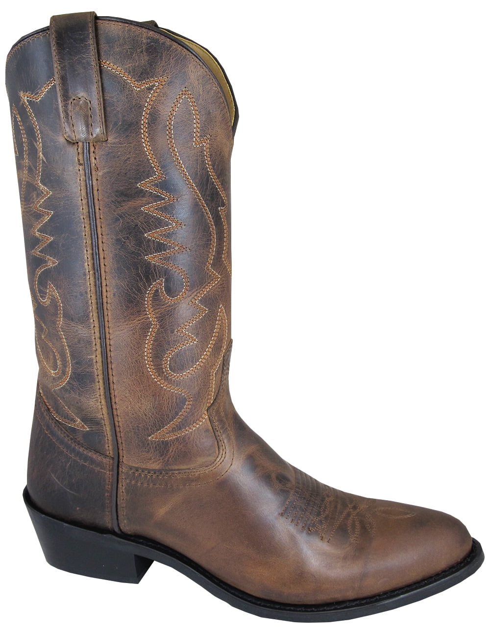 Men'S 4435 Denver 12" Brown Leather Cowboy Boot - Wide Width Available ...