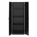 Mainstays 60" 2 Door Storage Cabinet, Black - Walmart.com