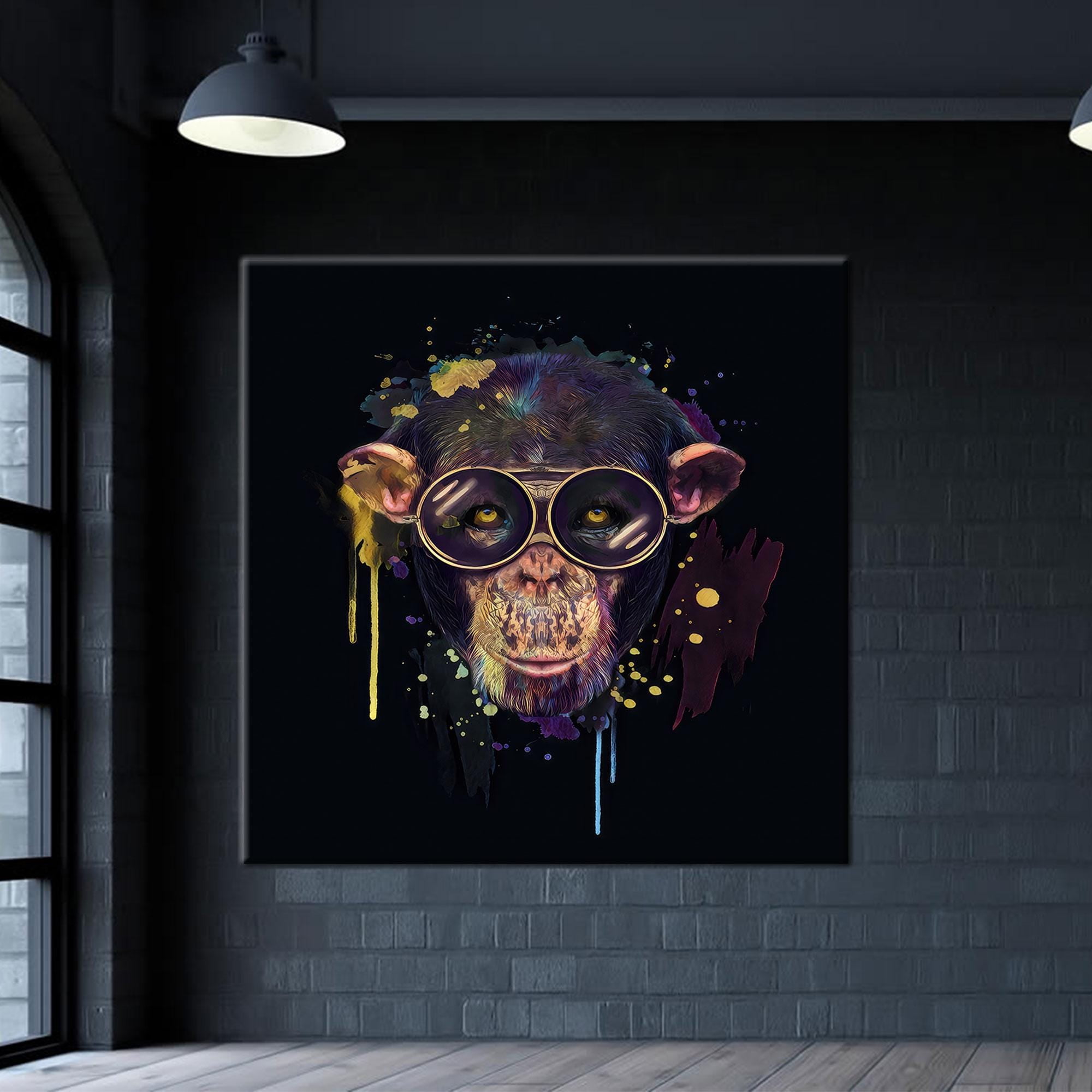 Click here for Kayra Home Personalized Wise Monkey Black Canvas A... prices