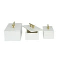DecMode White Marble Decorative Box with Gold Handle, 3 Count - Walmart.com