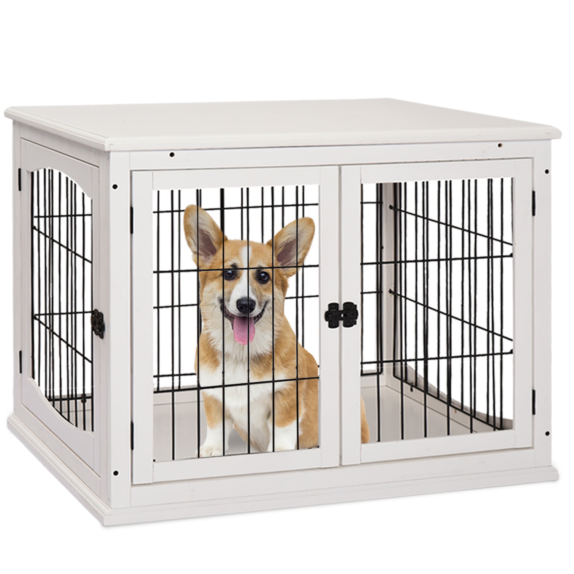 Click here for Pawhut 26 Wooden Dog Cage Pet Crate Kennel W/ Doub... prices
