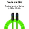 USB C to USB C Charging Cable Silicone 100W 240W 2 Type C Quick ...