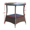 Tempered Glass Top Patio Coffee Table for Garden Backyard Deck Balcony ...