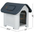HomGarden 29.5-in Small to Medium Pet Dog House Plastic Puppy Shelter ...