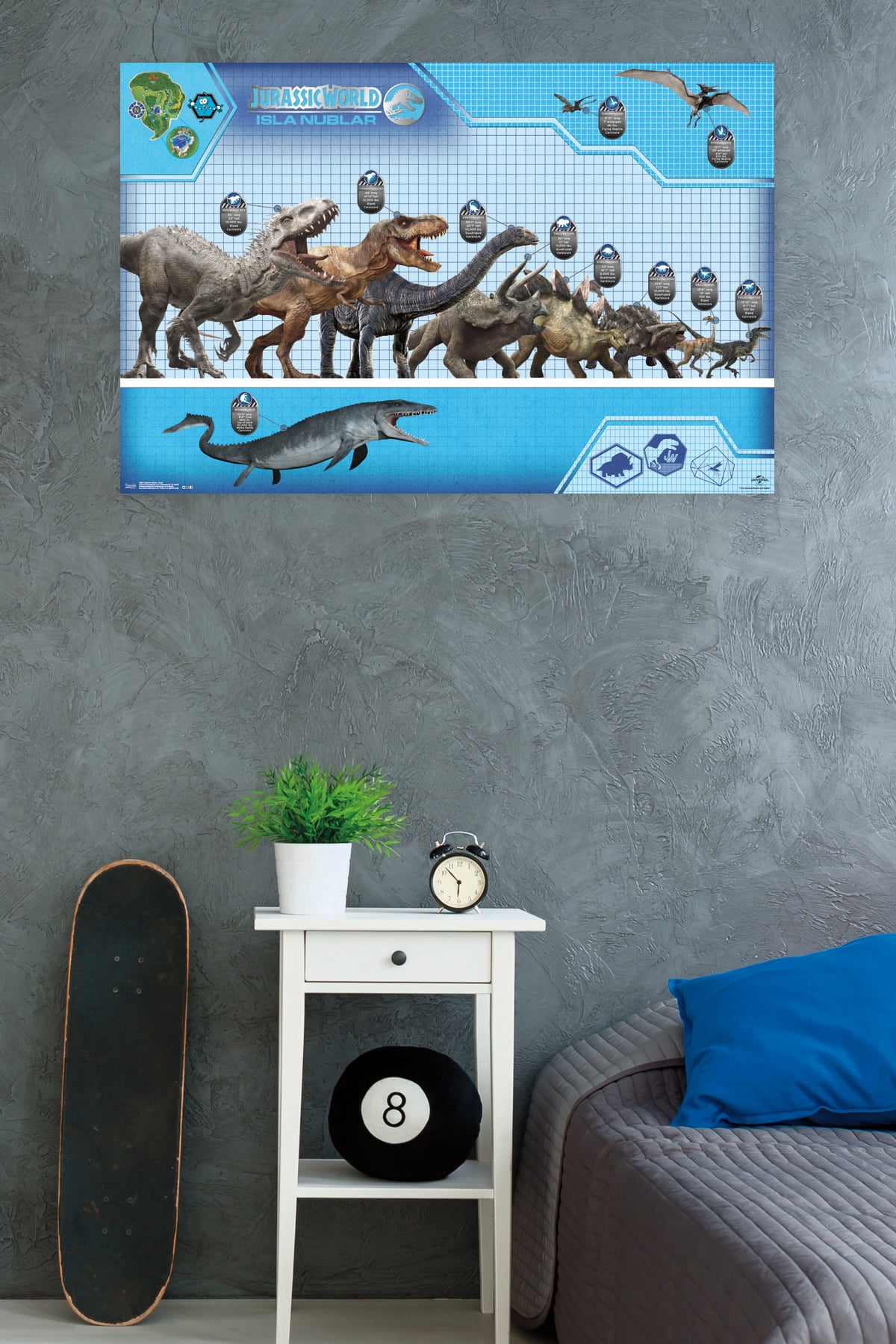 Jurassic World - Chart Wall Poster, 22.375" x 34" - Walmart.com