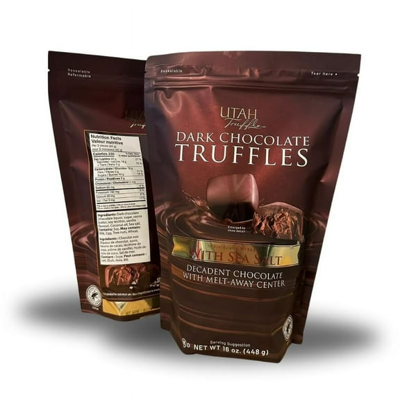 Utah Truffles Sea Salt Dark Chocolate 16 oz each 2-pack - Walmart.com