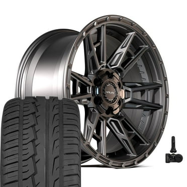 4PLAY Wheels 4P70 22 Inch Rims and Tires Fit 5x127 & 5x139.7 22x10 ...