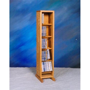 Wood Shed 1002-3 Solid Oak 10 Shelf CD Cabinet - Walmart.com